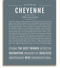 Cheyenne | Name Art Print – Name Stories