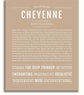 Cheyenne Personalized Name Meaning Art Prints – Name Stories