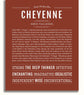 Cheyenne Personalized Name Meaning Art Prints – Name Stories