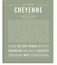 Cheyenne Personalized Name Meaning Art Prints – Name Stories