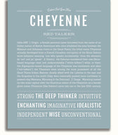 Cheyenne Personalized Name Meaning Art Prints – Name Stories