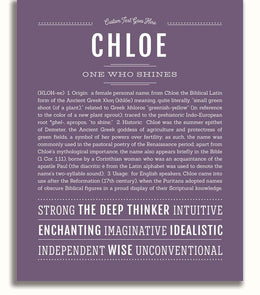 Chloe | Name Art Print – Name Stories