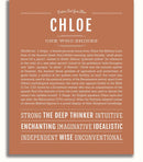 Chloe | Name Art Print – Name Stories