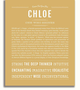 Chloe | Name Art Print – Name Stories