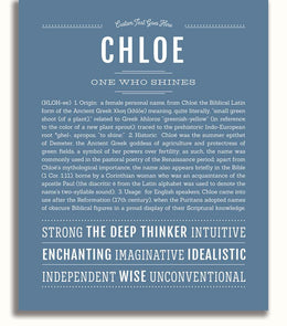 Chloe | Name Art Print – Name Stories