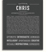 Chris | Name Art Print – Name Stories