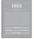 Chris | Name Art Print – Name Stories