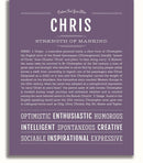 Chris | Name Art Print – Name Stories