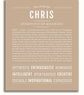 Chris Personalized Name Meaning Art Prints – Name Stories