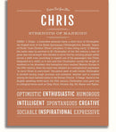 Chris | Name Art Print – Name Stories