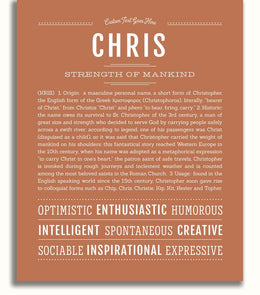 Chris | Name Art Print – Name Stories