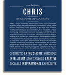 Chris | Name Art Print – Name Stories