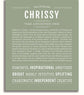 Chrissy Personalized Name Meaning Art Prints – Name Stories