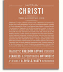 Christi | Name Art Print – Name Stories