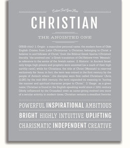Christian Personalized Name Meaning Art Prints – Name Stories