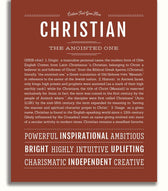 Christian | Name Art Print – Name Stories