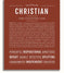 Christian | Name Art Print – Name Stories