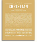 Christian | Name Art Print – Name Stories