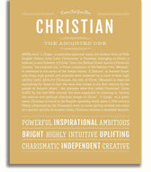 Christian | Name Art Print – Name Stories