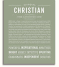 Christian | Name Art Print – Name Stories