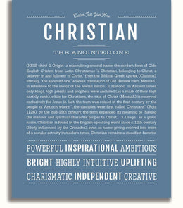 Christian | Name Art Print – Name Stories