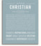 Christian | Name Art Print – Name Stories