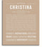 Christina Personalized Name Meaning Art Prints – Name Stories