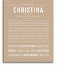 Christina Personalized Name Meaning Art Prints – Name Stories