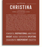 Christina Personalized Name Meaning Art Prints – Name Stories