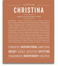 Christina | Name Art Print – Name Stories