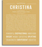 Christina Personalized Name Meaning Art Prints – Name Stories