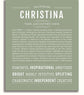 Christina Personalized Name Meaning Art Prints – Name Stories