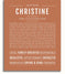 Christine Personalized Name Meaning Art Prints – Name Stories