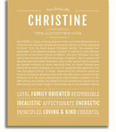 Christine | Name Art Print – Name Stories