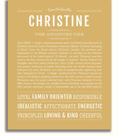 Christine Personalized Name Meaning Art Prints – Name Stories