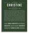 Christine | Name Art Print – Name Stories
