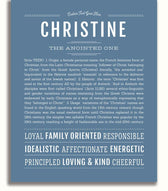 Christine | Name Art Print – Name Stories