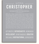 Christopher | Name Art Print – Name Stories