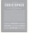 Christopher Personalized Name Meaning Art Prints – Name Stories