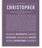 Christopher | Name Art Print – Name Stories