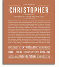 Christopher Personalized Name Meaning Art Prints – Name Stories