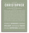 Christopher Personalized Name Meaning Art Prints – Name Stories