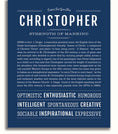 Christopher Personalized Name Meaning Art Prints – Name Stories
