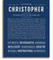 Christopher Personalized Name Meaning Art Prints – Name Stories