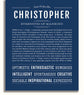 Christopher Personalized Name Meaning Art Prints – Name Stories