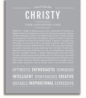 Christy | Name Art Print – Name Stories