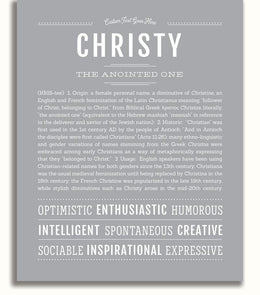 Christy | Name Art Print – Name Stories