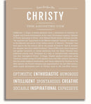 Christy | Name Art Print – Name Stories