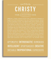 Christy | Name Art Print – Name Stories