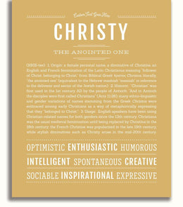 Christy | Name Art Print – Name Stories